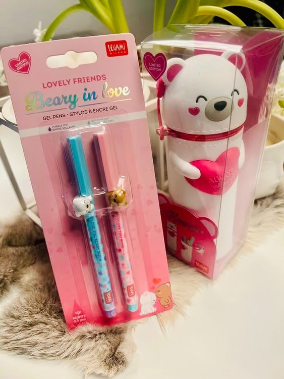 Legami Set Etui + 2 Gelstiften - Valentin - Limited Edition (Neu und ...