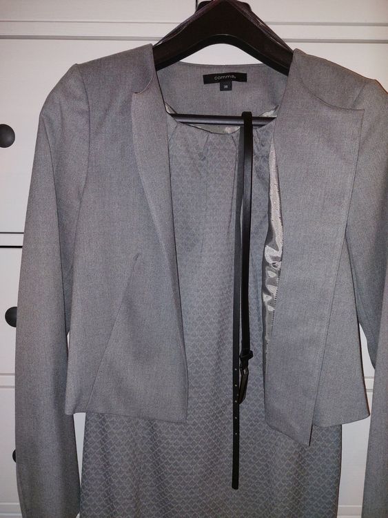 Zweiteiler Kleid mit Jacke und Gürtel Comma, Gr. M, Hochzeit (Neu ...