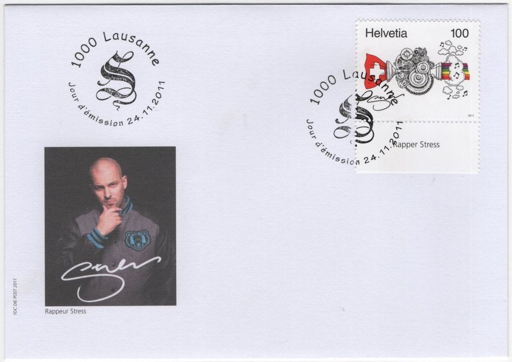 Rapper Stress mit Tab (dt) auf offiziell illustriertem FDC (Gebraucht ...