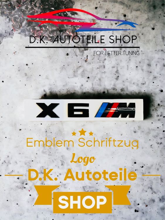 BMW X6M Emblem Schriftzug Logo in Schwarz glänzend Neu (Neu und ...