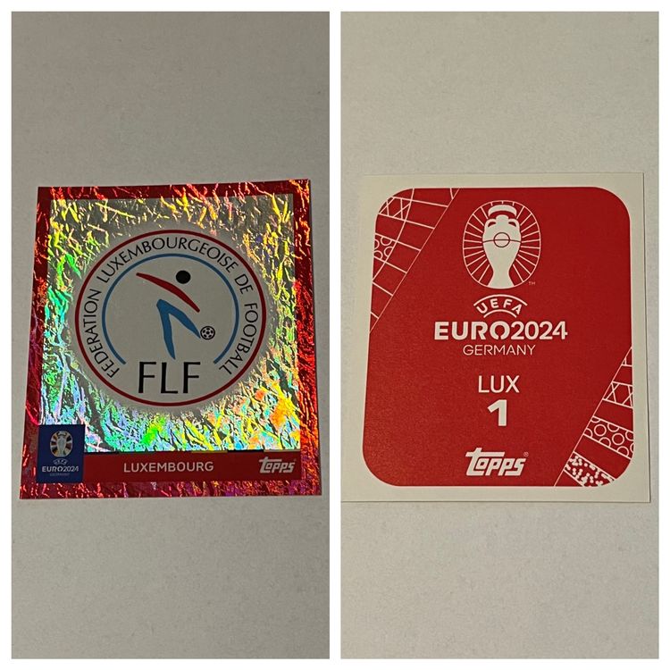 Topps Euro 2024 - Wappen Luxembourg - LUX1 - Roter Rand (Neu (gemäss ...