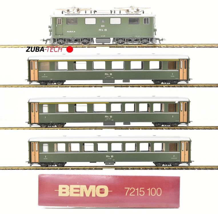 Bemo 7215100 Personenzug 4tlg. RhB H0m GS Analog mit OVP (Neu (gemäss Beschreibung)) in St ...