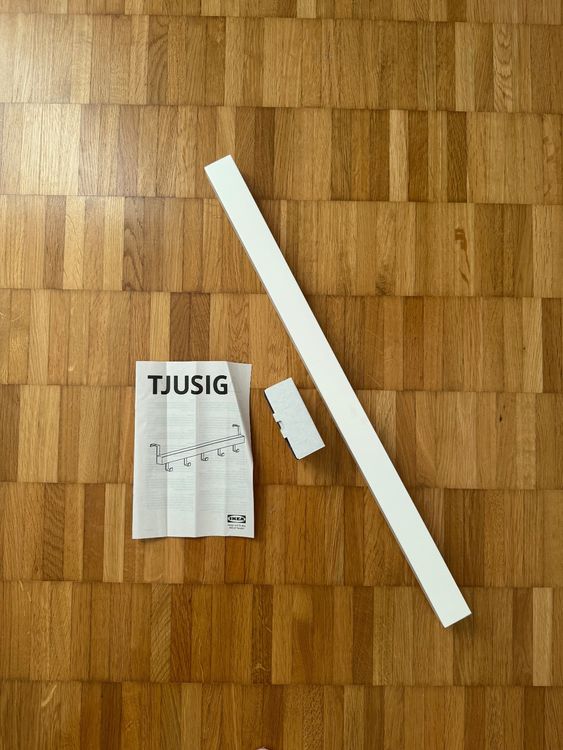 IKEA TJUSIG Aufhänger für Tür/Wand, weiß, 60 cm (neu) (Neu (gemäss Beschreibung)) in Jona für ...