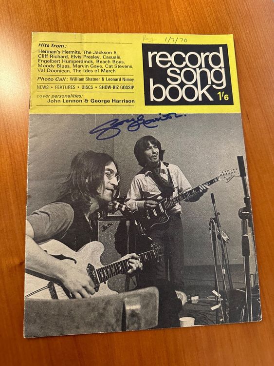 George Harrison - The Beatles - Original Autogramm auf Heft (Gebraucht ...