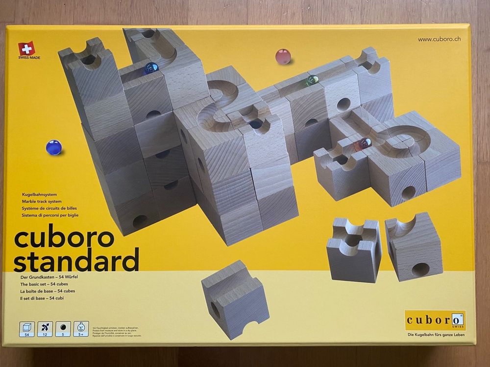 Cuboro Standard Kugelbahn Grundkasten 54 Würfel 5 Murmeln | Kaufen auf ...