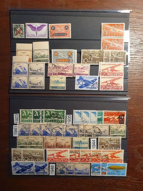 2 Steckkarten mit FLUGPOST SCHWEIZ ab 1919 F2 + (Gebraucht) in Aesch LU für CHF 38.5 – mit ...