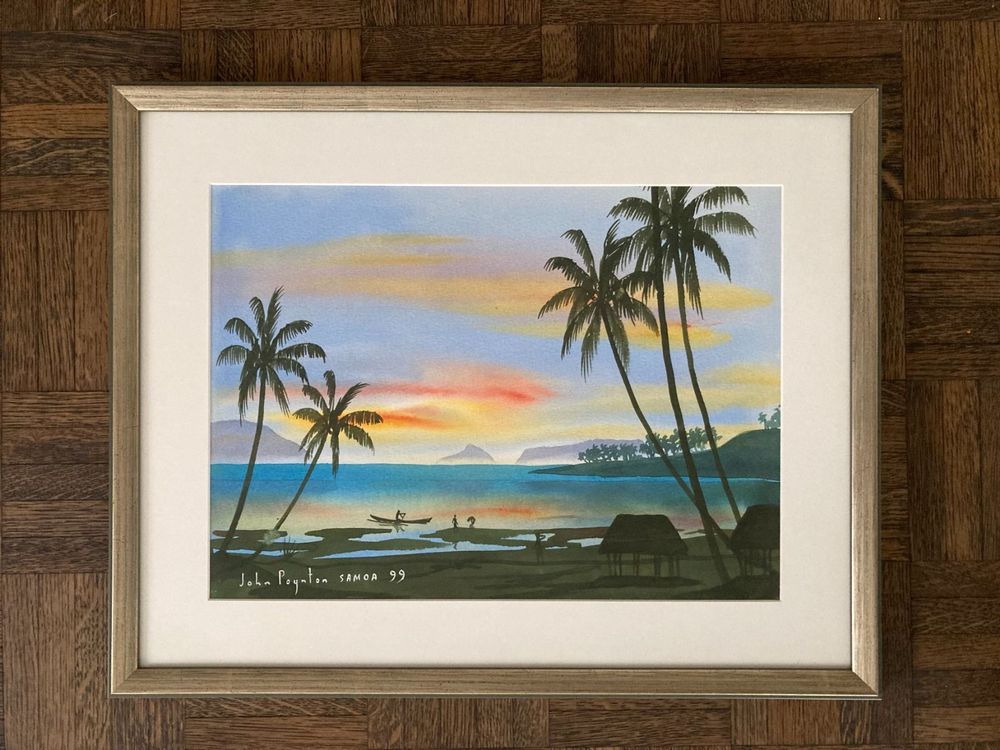Gemälde Aquarell sign. John Poynton SAMOA 99 Holzrahmen/Glas (Gebraucht) in Subingen für CHF 29 ...