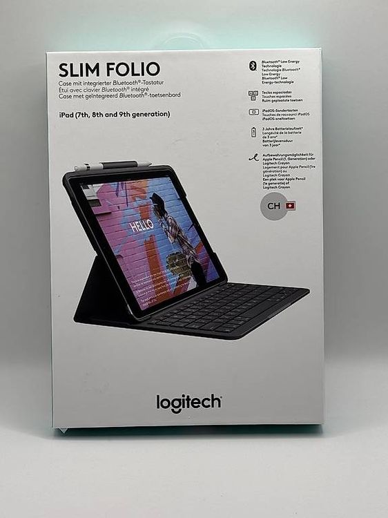 Logitech Slim Folio iPad 7/8/9, clavier Bluetooth neuf (Neuf avec emballage d'origine) à Riaz ...