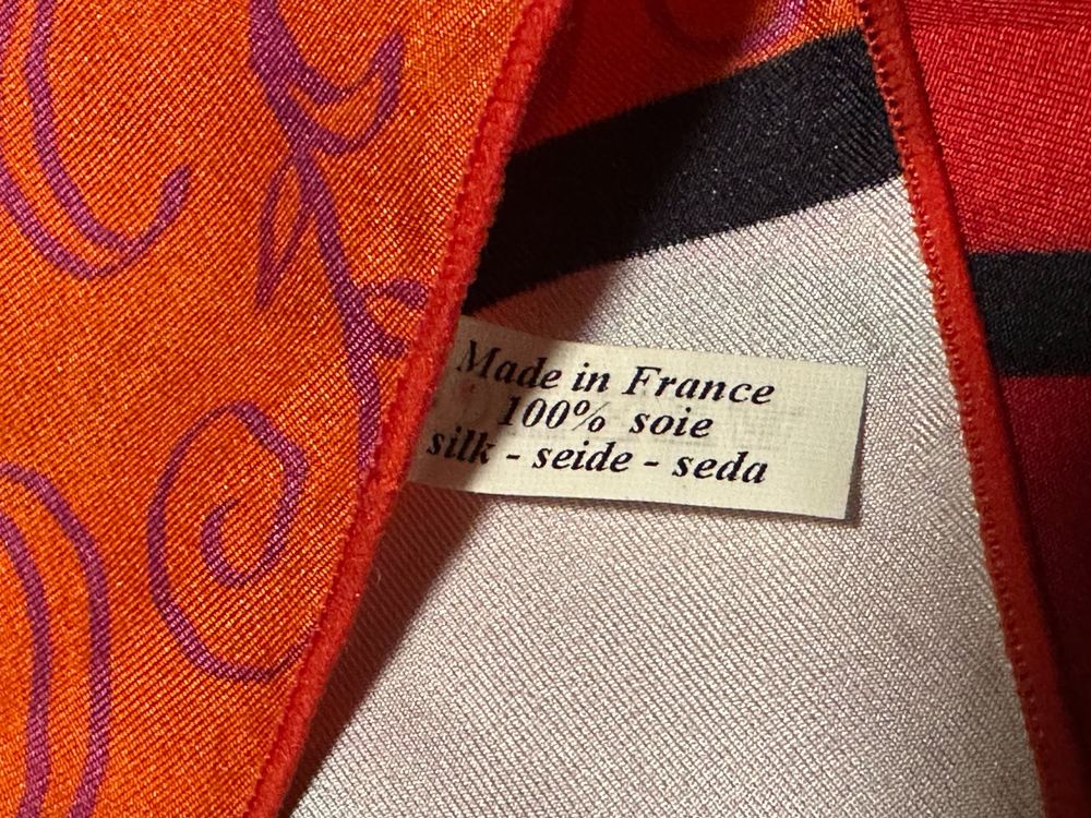 Écharpe vintage DANIEL VIAL en soie, fabriquée en France (D'occasion) à ...