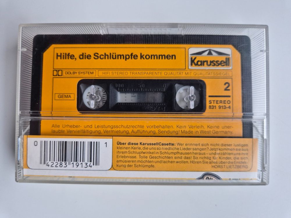 Kasette MC 💙 Hilfe, die Schlümpfe kommen 🎶 (Gebraucht) in ...