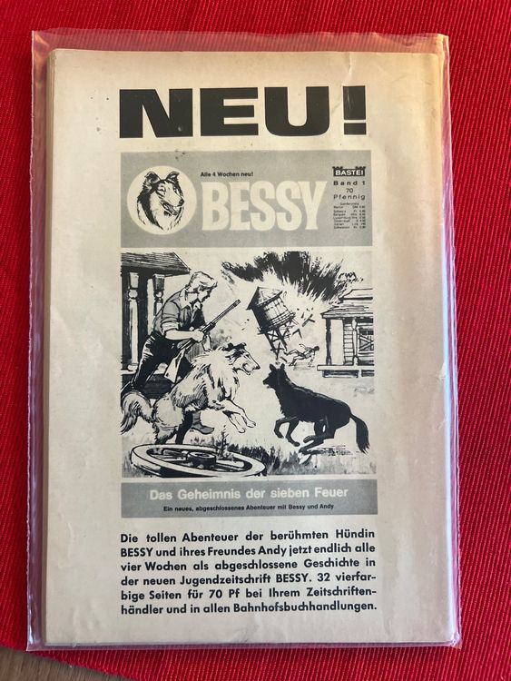 Bessy Nr. 1 von 1965 Bastei Verlagswerbung im Kriminal-Roman (Gebraucht ...