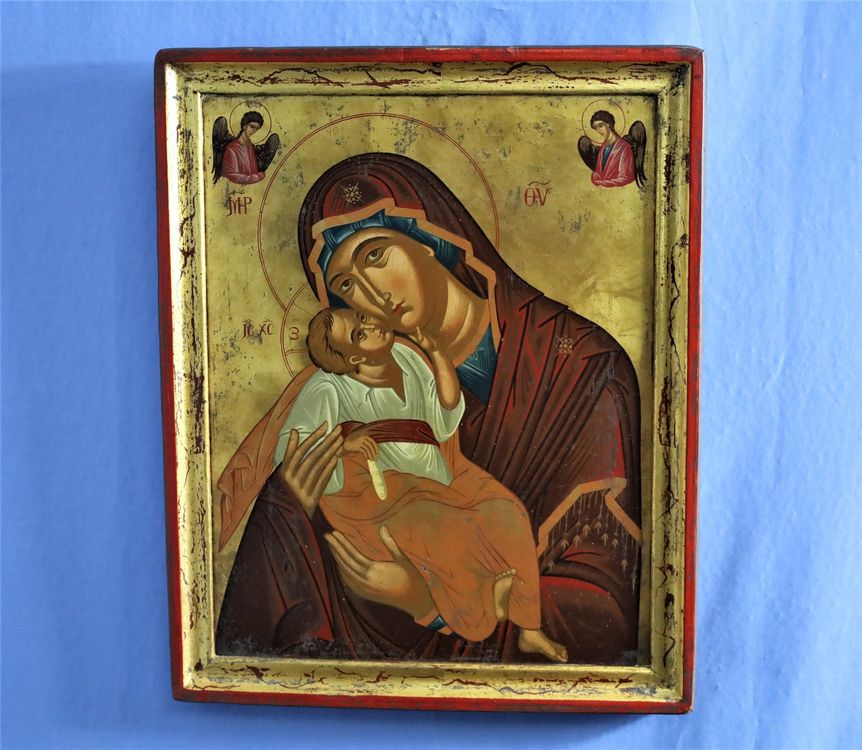 Maria mit Kind, Ikone in Tempera / Ölfarben auf Holz (Gebraucht) in Zug für CHF 129 – mit ...