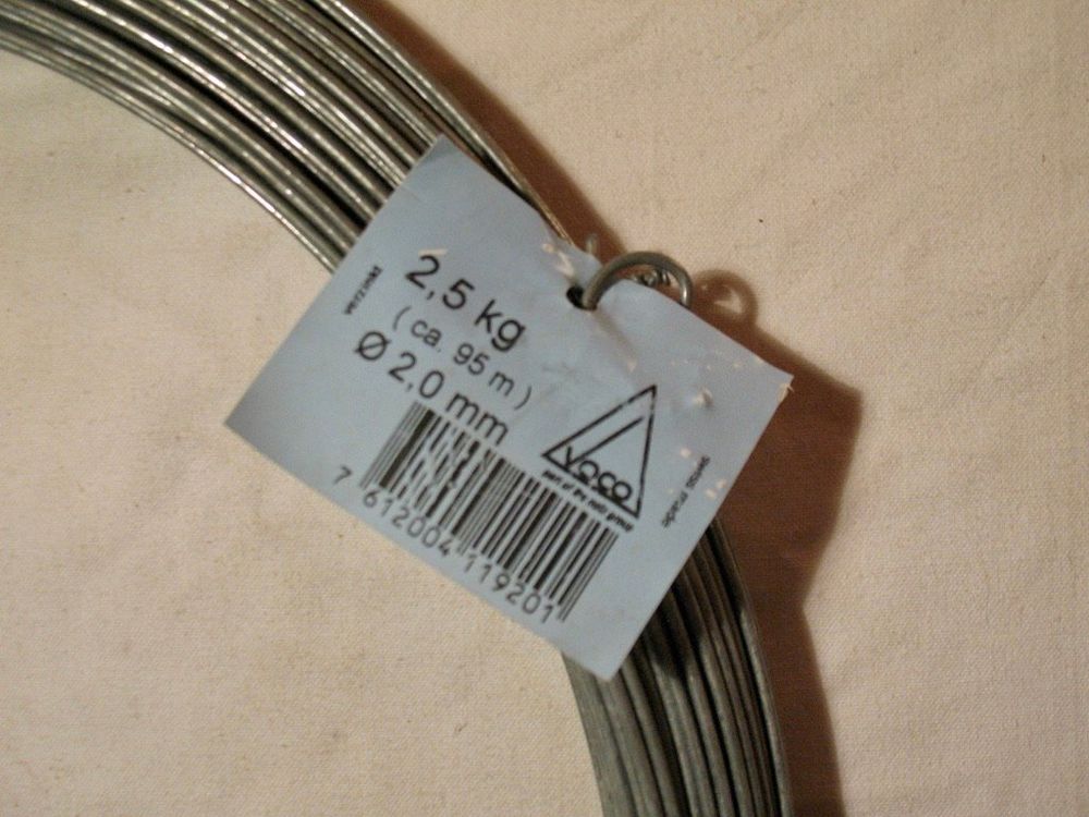 Eisen Spann Binde Draht Ring Bund Glattdraht 2 mm A) (Neu (gemäss ...