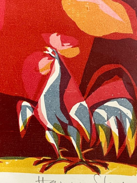 Hans Studer 2 Originalgrafiken, Signiert, Hahn und Pierrot (Gebraucht ...