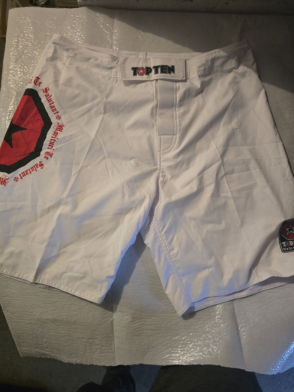 Top Ten Kampfsport Shorts, Grösse L-XL, Weiss, Neuwertig! (Neu (gemäss ...