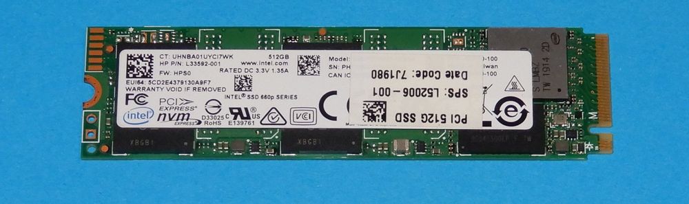 Intel SSD 660p Series PCI NVMe 512 GB (Gebraucht) in für CHF 28 – mit ...