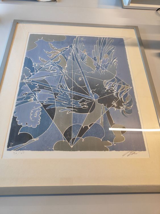 Hans Erni Lithographie Luft aus dem Jahre 1969 (Gebraucht) in Basel für CHF 100 – nur Abholung ...