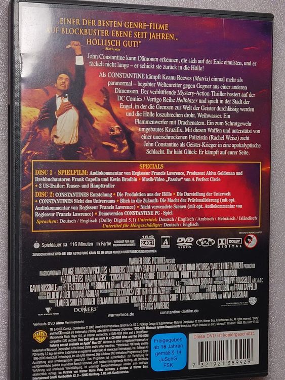 Constantine / Keanu Reeves / 2 DVD (Gebraucht) in Zollikofen für CHF 8 ...