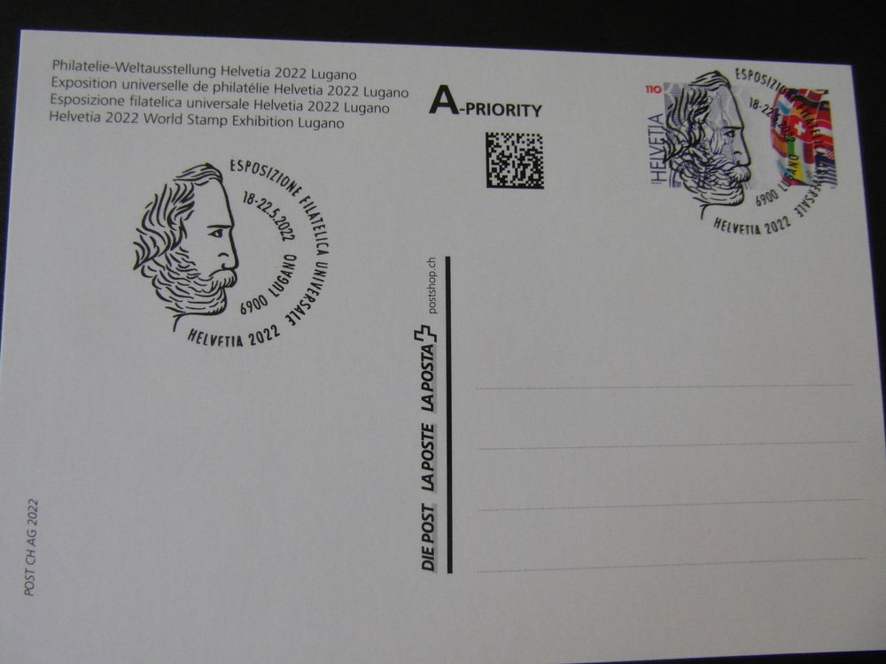 Karte Philatelie Weltausstellung Hevetia 2022 Lugano + Block (Neu (gemäss Beschreibung)) in ...