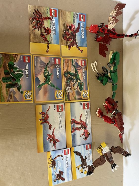 Lego creator 31004 31032 31058 6914 Dino Adler Saurier Drach (Gebraucht ...
