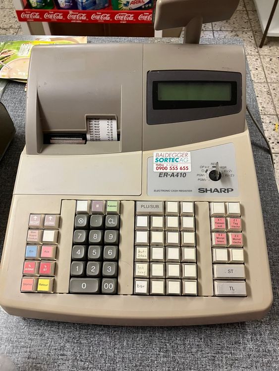Registrierkasse SHARP ER-A410 (Gebraucht) in Einsiedeln für CHF 225 – mit Lieferung auf Ricardo ...