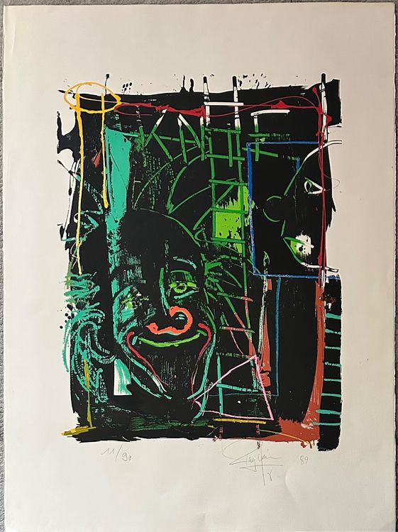 Rolf Knie (1949) Grosse Lithographie Handsigniert (Gebraucht) in Root für CHF 124 – mit ...