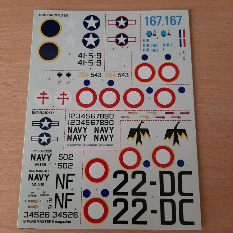 D 190 ... SBD Dauntless + Skyraider ... Wing Masters Decal (Gebraucht ...