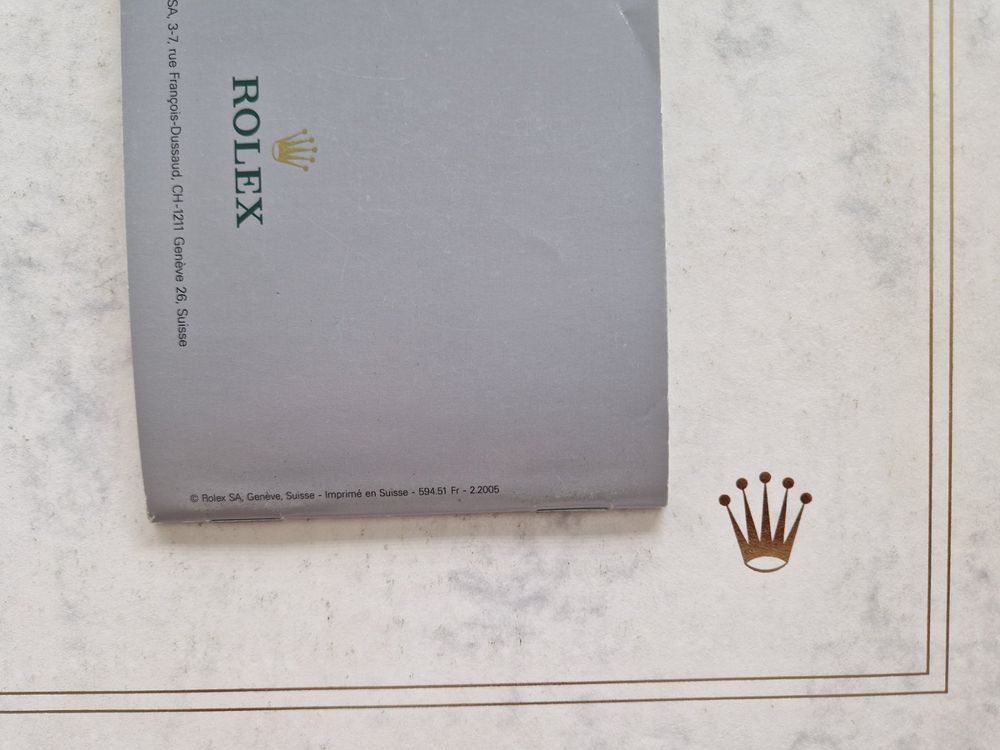 Rolex Booklet Submariner 2005 FR | Kaufen auf Ricardo