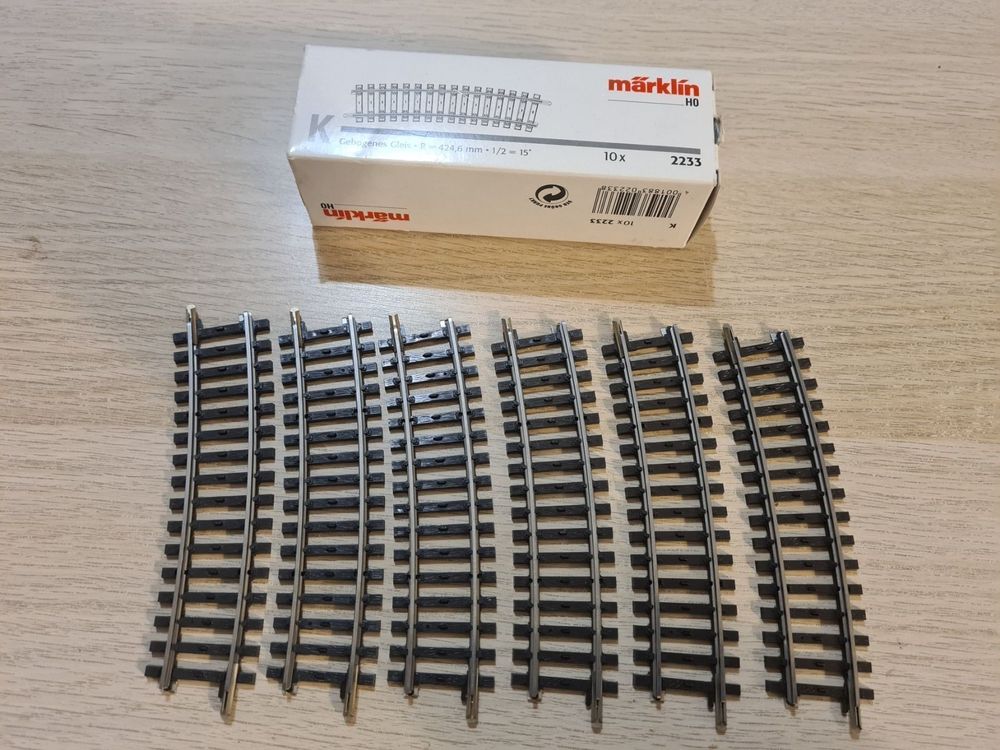 Märklin 6 x 2233 Gebogenes gleis K H0 OVP NEU (Neu und originalverpackt) in St-Aubin-Sauges für ...
