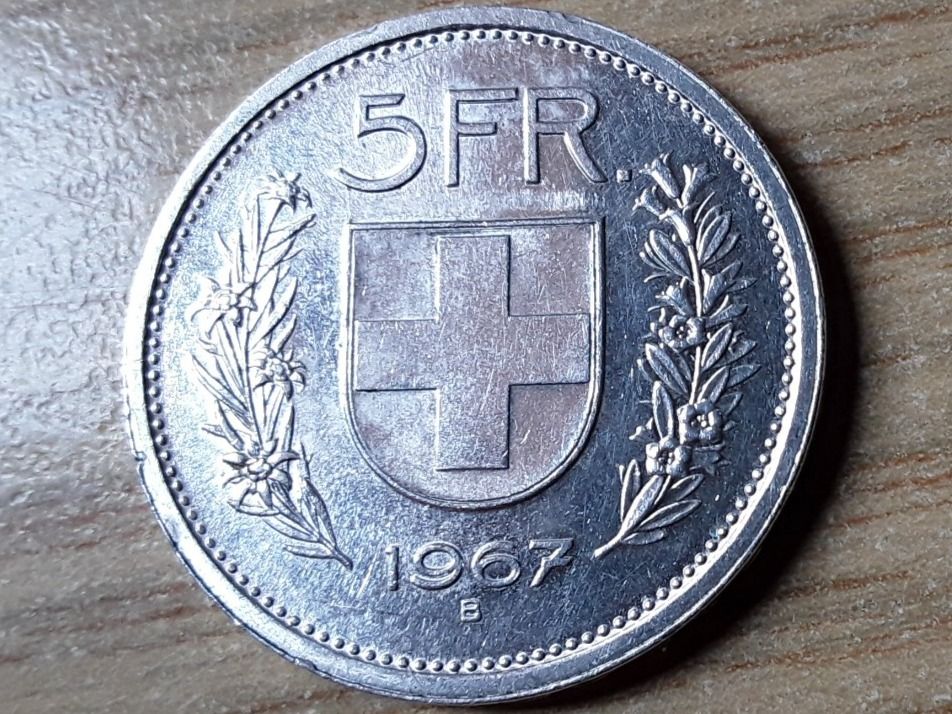 5 Franken 1967 - 3 Sterne vor Gesicht - SEHR SELTENE ABART! (Gebraucht) in Münchenstein für CHF ...