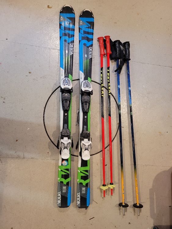 Ski Völker 120 cm Kinder mit Stöcken (Gebraucht) in Schaffhausen für ...