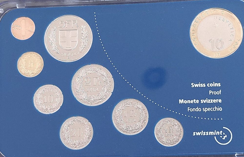 Münzsatz Schweiz 2004 polierte Platte (Neu (gemäss Beschreibung)) in Arch für CHF 55 – mit ...