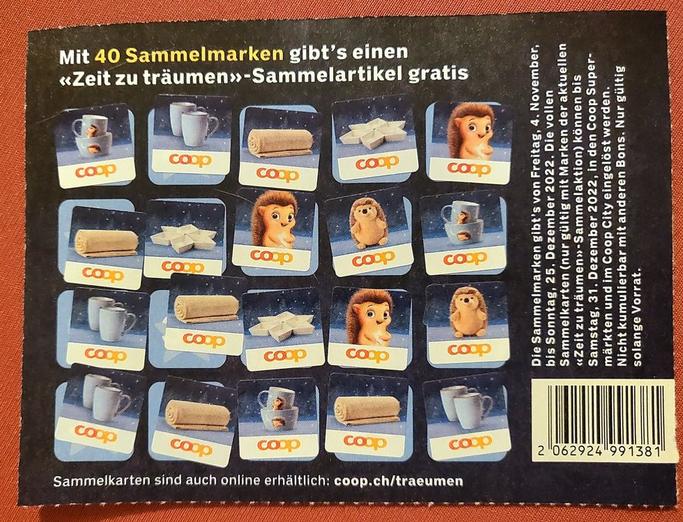Zeit zu Träumen,Coop Sammelaktion,1 volle Karte/40 Kleber (Neu (gemäss Beschreibung)) in ...