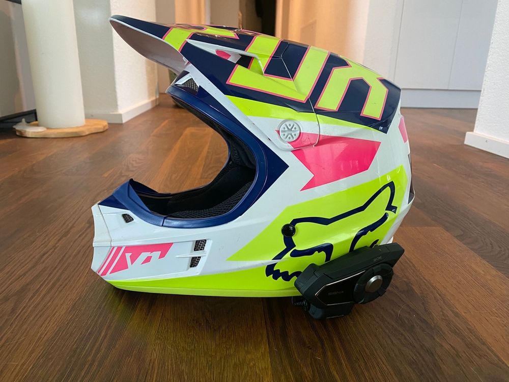 FOX v1 Downhill Helm, Gr. XS + Senna 30K Headset (Gebraucht) in ...