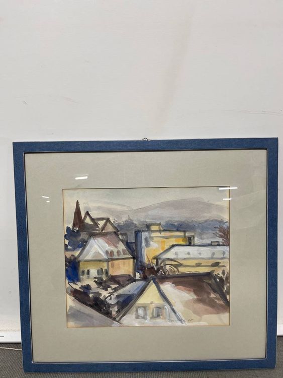 Aquarell Stadtansicht, gerahmt, signiert KL 807 (Gebraucht) in Niederönz für CHF 14 – nur ...
