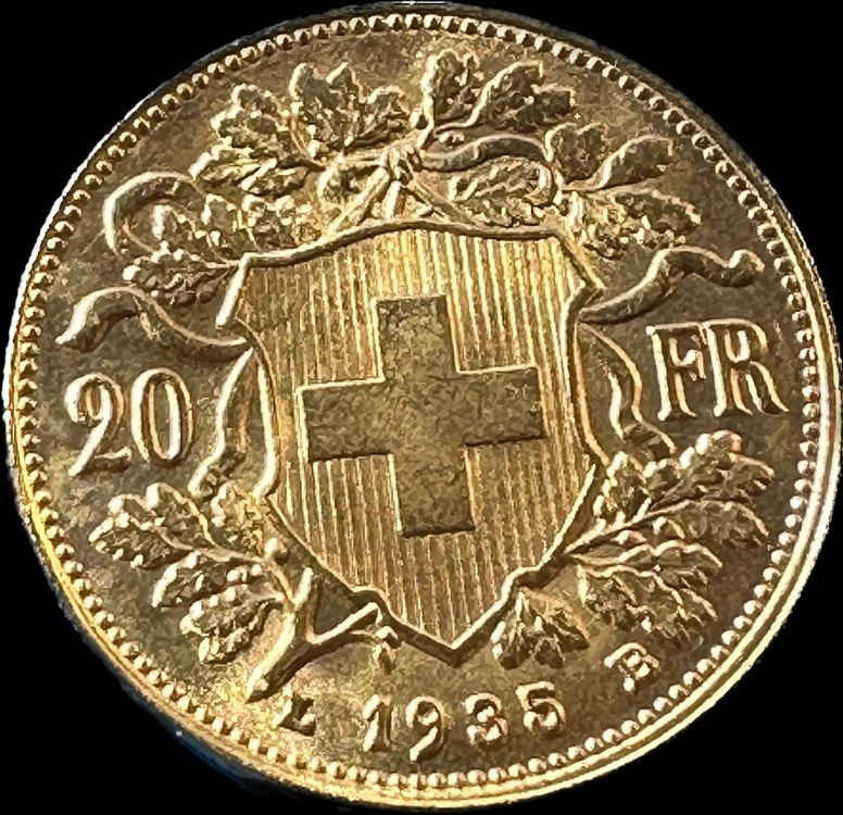 Goldvreneli Fr. 20.- L 1935 B (Gebraucht) in Biel/Bienne für CHF 361 ...