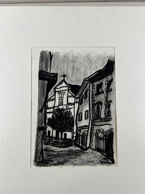 Kohlezeichnung Altstadt Häuserzeile signiert (Gebraucht) in Neuhausen am Rheinfall für CHF 5 ...