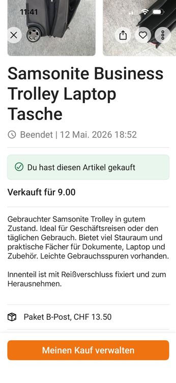 Samsonite Business Trolley Laptop Tasche (Gebraucht) in St. Gallen für ...