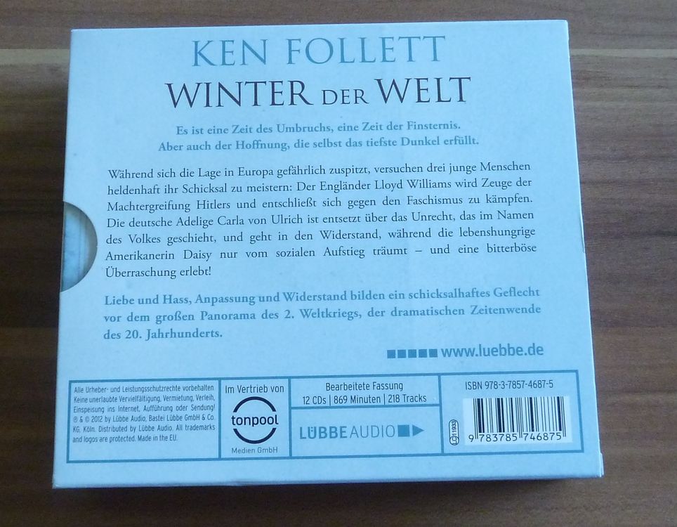 Winter der Welt von Ken Follett (Gebraucht) in Wagenhausen für CHF 23 ...