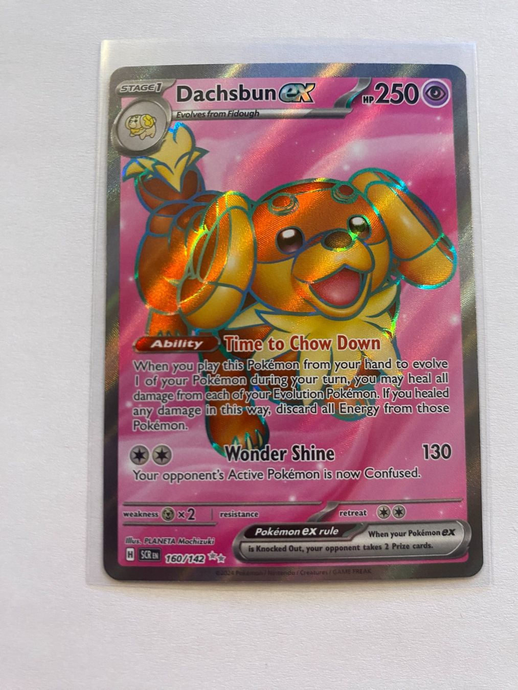 Pokemon Dachsbun EX 160/142 Stellar Crown EN (Neu (gemäss Beschreibung ...