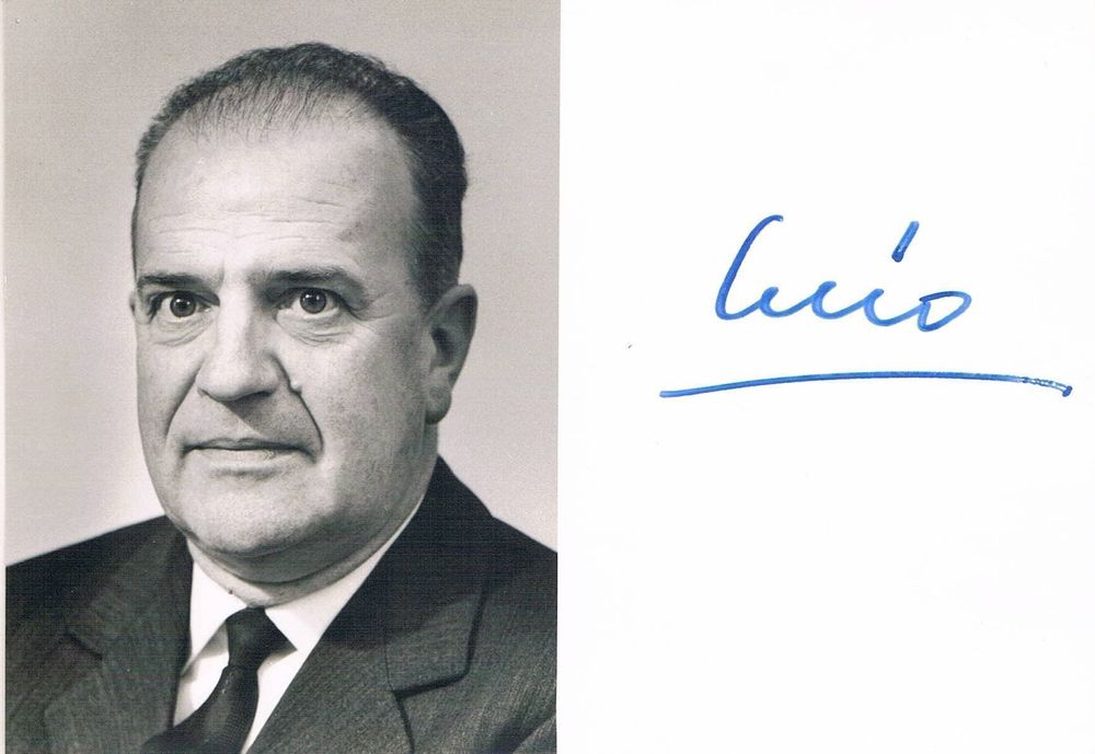 Nello Celio Autogramm Foto 10x15cm Bundesrat Tessin (Gebraucht) in ...