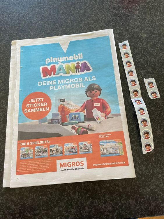 Migros Playmobil Mania Sticker 13x (Gebraucht) in Zürich für CHF 22 ...