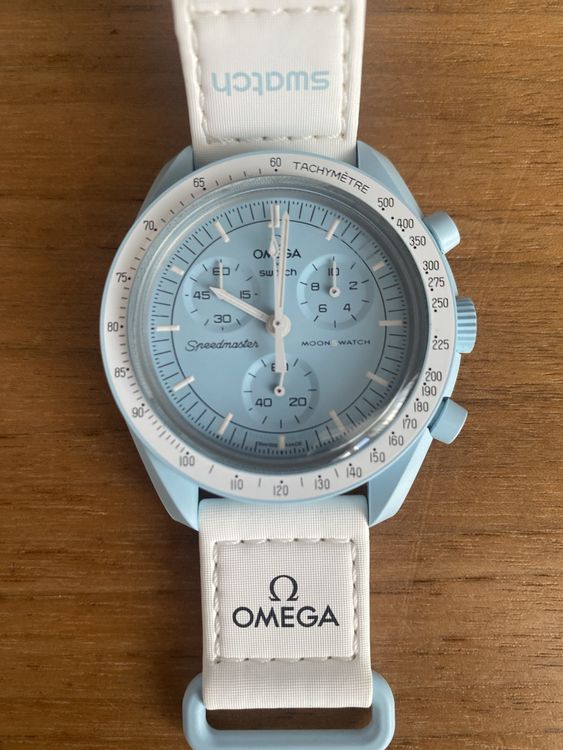 Omega x Swatch Moonswatch - Mission to Uranus, light blue! (Gebraucht ...