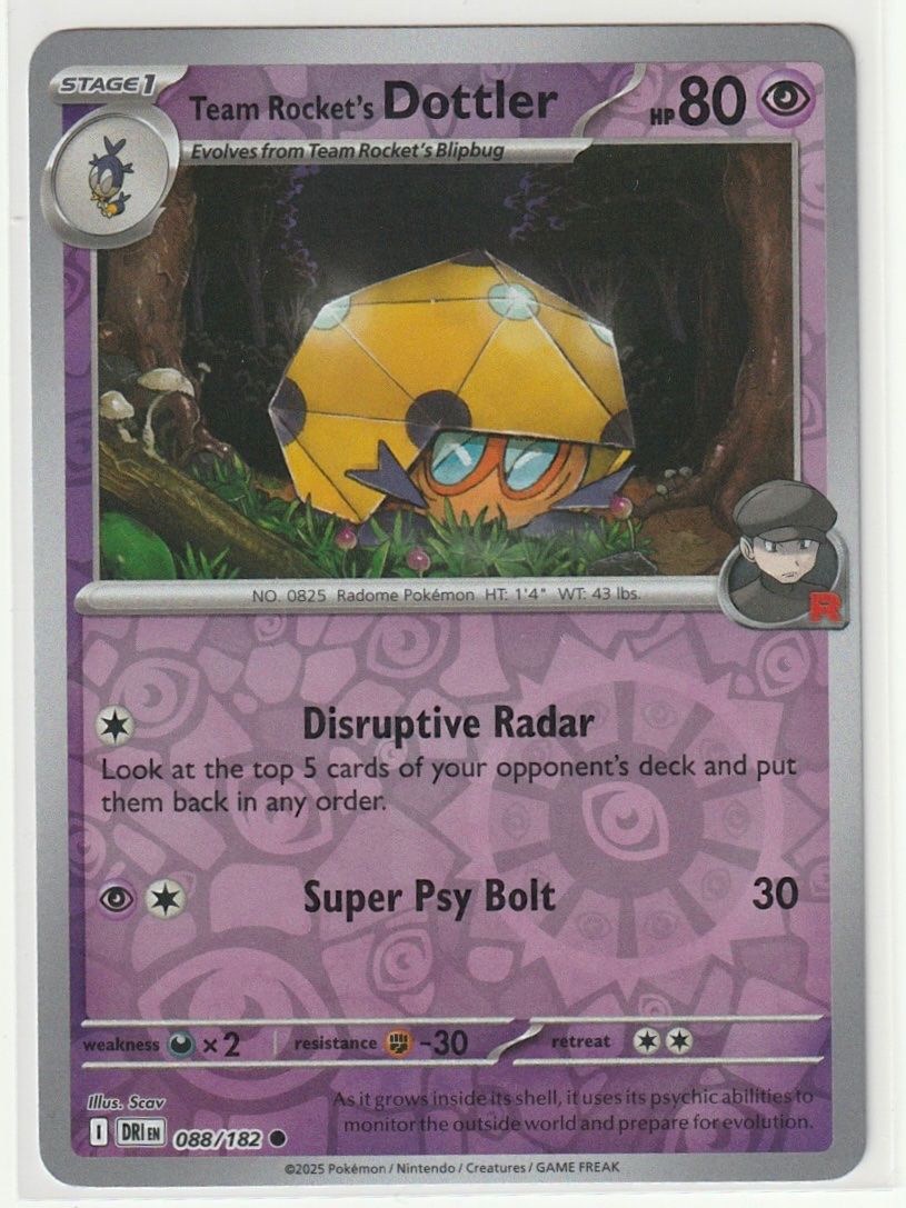 Pokémon Team Rocket‘s Dottler (088/182), SV Destined Rivals (Neu ...