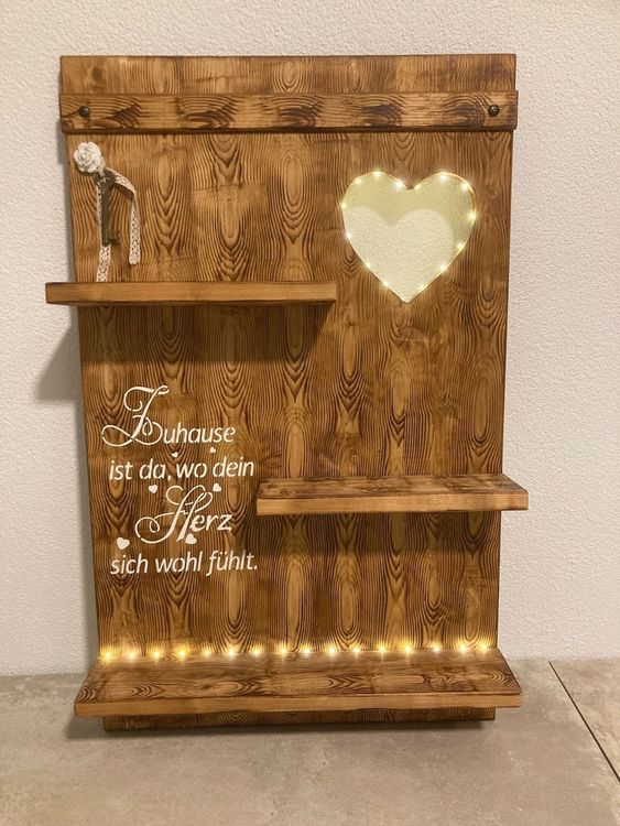 Fabelhafte Wandregal Holz Mit Led Beleuchtung Fotos