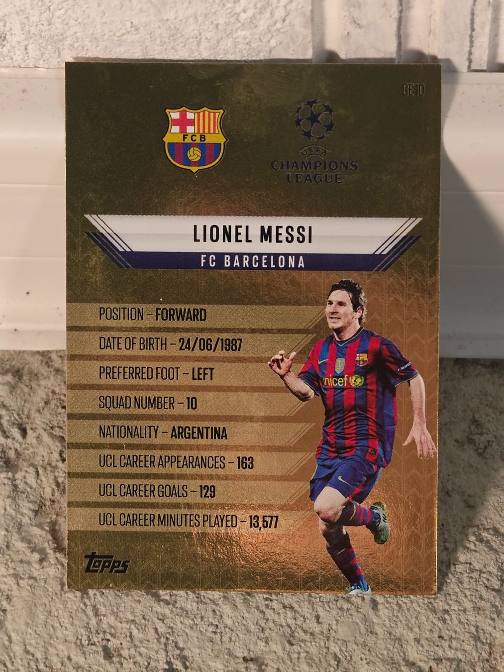Messi Gold Edge Edition Sammelkarte Match Attax (Neu (gemäss ...
