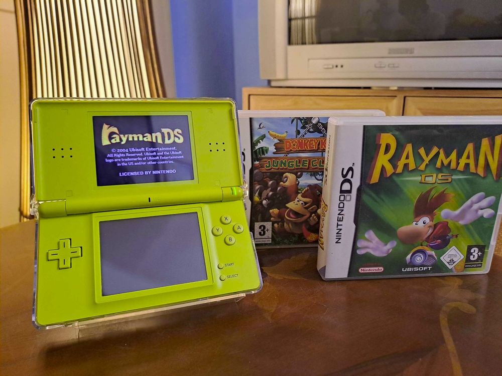 🎮 Nintendo DS Lite Lime 🍏 | Rayman DS & Donkey Kong (D'occasion) à La ...