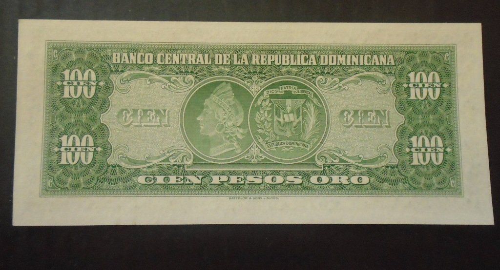DOMINICAN REP, P 84, 100 Pesos , ND 1959 , UNC kfr neuf (Neu (gemäss ...