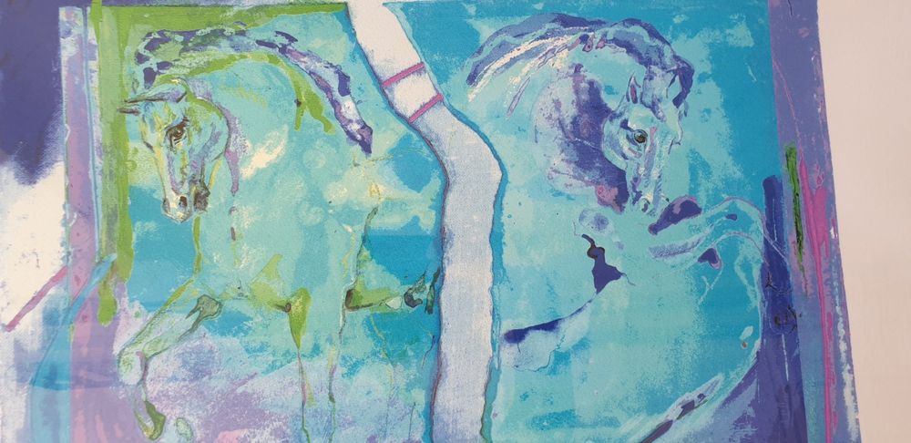 Original Lithographie Rolf Knie Pferde | Kaufen auf Ricardo
