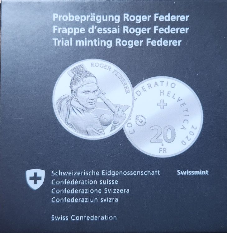 *PROBE/ESSAI* 20 Franken "Roger Federer" 2020 | Kaufen auf Ricardo